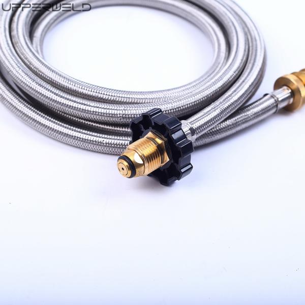 Quality Fire Pit Propane Hose Adapter Stainless Braided LPG Gas Refill for Camping Stove for sale