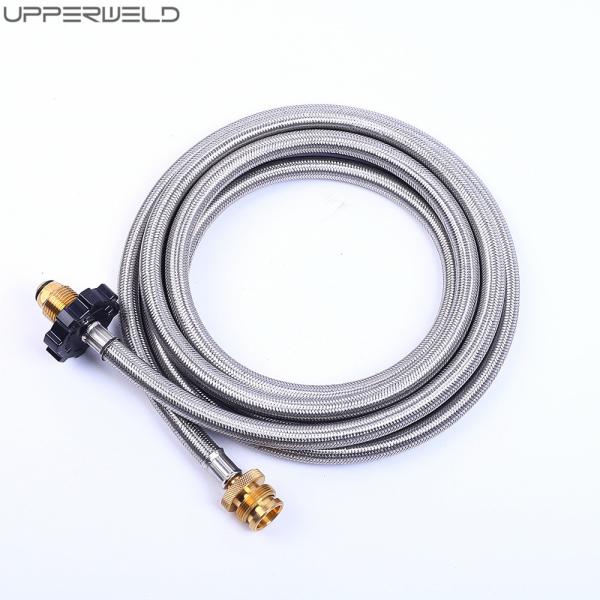Quality Fire Pit Propane Hose Adapter Stainless Braided LPG Gas Refill for Camping Stove for sale