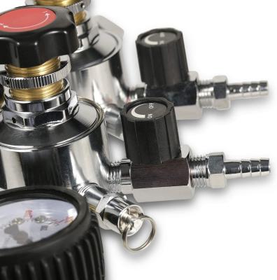 中国 トップページ 醸造 ビール CO2 圧縮安全バルブ付き上部ダブルゲージ調節器 販売のため
