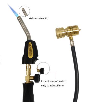 Cina MAPP Brazing Torch Torch di riscaldamento turbo propano per la refrigerazione HVAC Finitura nera in vendita
