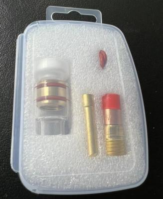 Cina TIG Accessori Kit di ugelli trasparenti 53GQ Adaptatore di lenti a gas Collet per saldatura trasparente in vendita