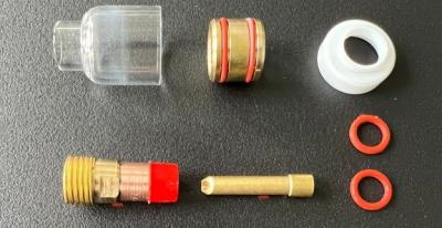 Cina TIG Accessori Kit di ugelli trasparenti 53GQ Adaptatore di lenti a gas Collet per saldatura trasparente in vendita