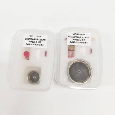 China WP17/18/26 of WP9/20 Tig Torch Welding Nozzle Kit 12 14 16 24 voor langere duurzaamheid Te koop