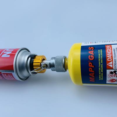 China Die Messing Adapter für Gasbrenner und Butanzylinder Tank Camping Herd Propan Nachfüllung zu verkaufen