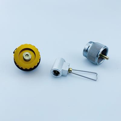 China Die Messing Adapter für Gasbrenner und Butanzylinder Tank Camping Herd Propan Nachfüllung zu verkaufen