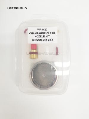 China OBM-ondersteuning WP17 18 26 53NQ Las-Tig-accessoires met gaslensverzameling en helder mondstuk Te koop