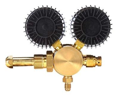 Cina 0-800 PSI Pressione CGA580 Regulatore di azoto di ingresso per la depurazione HVAC in ottone solido in vendita