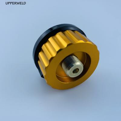 China Adaptador de entrada de tanque de propano exterior para queimadores de fogão de campo de churrasco amarelo à venda