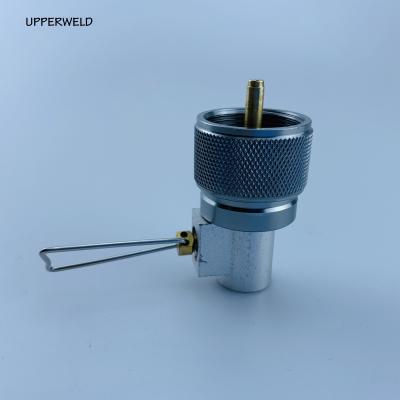 China Adaptador de entrada de tanque de propano exterior para queimadores de fogão de campo de churrasco amarelo à venda