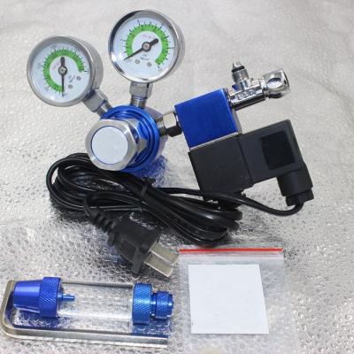 China Groene gasreducer dubbelstadium CO2-regulator solenoïde klep voor aquarium vis tank Te koop