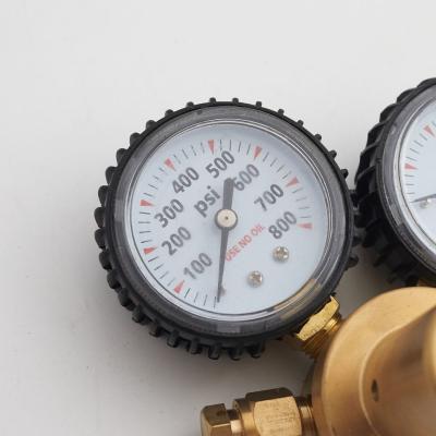 China Messing stikstofregulator onder hoge druk met gasdrukmeter en CGA580-inlaatverbinding Te koop