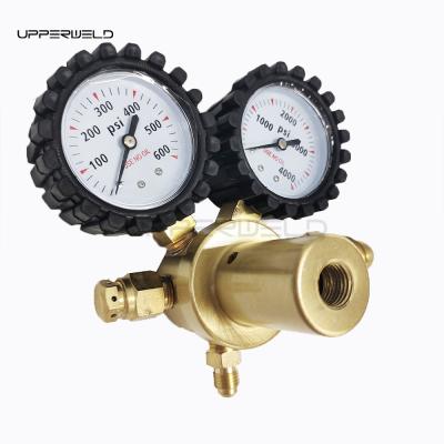 Cina Regulatore di azoto in ottone 0-600PSI CGA580 Manometro di pressione del gas di connessione di ingresso per la depurazione HVAC in vendita