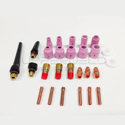 Cina WP-17/18/26 Torcia di saldatura di ottone e plastica 12pcs TIG Back Cap Kit 57Y02 57Y03 57Y04 in vendita