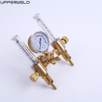 Cina Misuratore di flusso del regolatore di gas argon a doppia uscita in ottone con ingresso CGA580 e uscita 5/8 in vendita