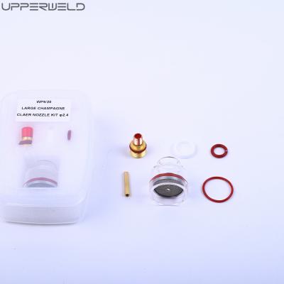 Cina WP-17/18/26 Lenti a gas stubby 10 Pyrex Coppa di vetro Tig Kit di torcia di saldatura per accessori TIG in vendita