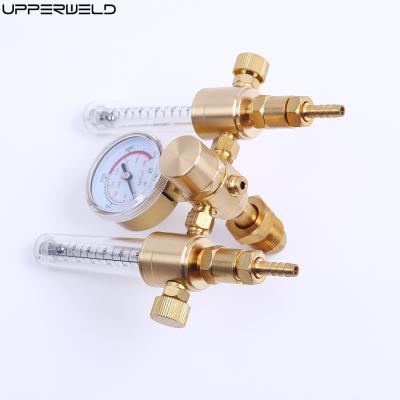 Cina Misuratore di flusso del regolatore di gas argon a doppia uscita in ottone con ingresso CGA580 e uscita 5/8 in vendita
