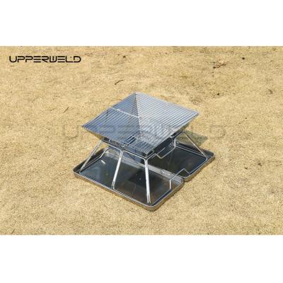 China Pequeño patio del patio trasero Fuego Pozo plegable estufa de barbacoa no oxidante 2KG Camping chimenea de carbono en venta