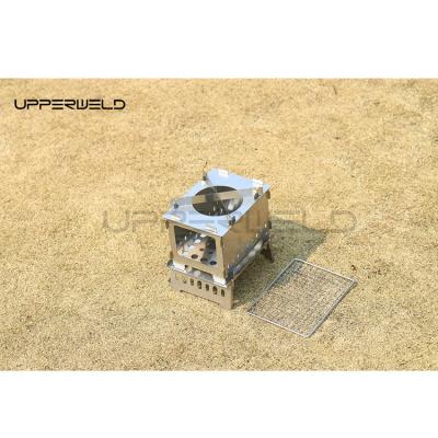 China Estufas portátiles de acero inoxidable para camping y picnic Tamaño ampliado 21.5*20.5*15.5cm en venta
