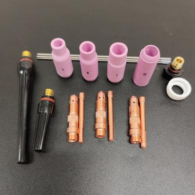 Cina TIG Lenti a gas Collect Dysza Ceramiczna WP17 18 26 Kit di ugelli in ceramica per lavori di saldatura in vendita