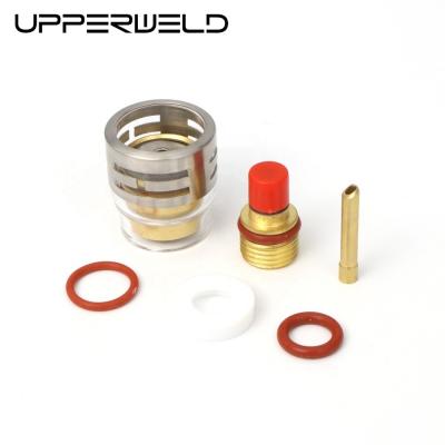 Cina TIG ACCESSORI Lenti a gas Colletto di cuneo e ugello di vetro Pyrex per WP9 20 Torcia di saldatura in vendita