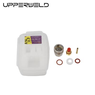 Cina TIG ACCESSORI Lenti a gas Colletto di cuneo e ugello di vetro Pyrex per WP9 20 Torcia di saldatura in vendita