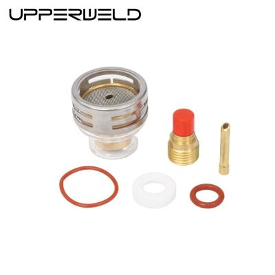 Cina WP9 20 Torcia di saldatura Kit di coppe di vetro Pyrex 16 54NQCN 2.4MM Lente a gas Cuneo Collezione facile in vendita