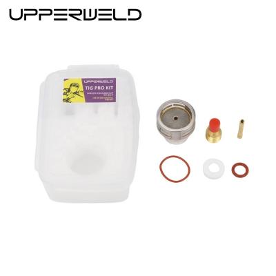 Cina WP9 20 Torcia di saldatura Kit di coppe di vetro Pyrex 16 54NQCN 2.4MM Lente a gas Cuneo Collezione facile in vendita
