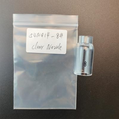 China Op maat gemaakte ondersteuning 54NQ14-8 Tig Welding Clear Glass Cups voor WP17 18 26 Welding Torch Te koop