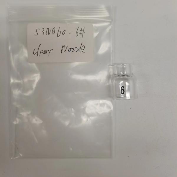 Quality UPPERWELD 53NQ60-6 Clear Glass Nozzle for Tig Welding Torch Customized Support for sale