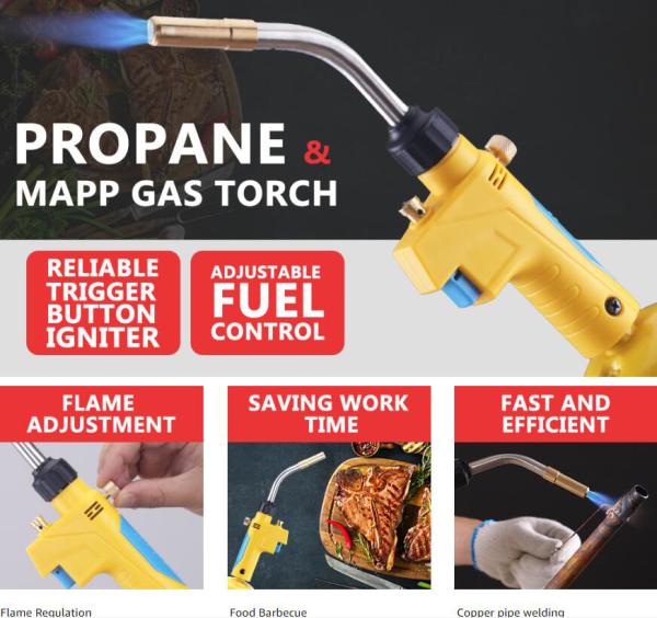 Quality Copper Pipes Propane Torch for HVAC Soldering and Brazing Trigger Start Mapp Gas for sale