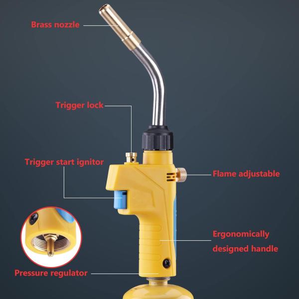 Quality Copper Pipes Propane Torch for HVAC Soldering and Brazing Trigger Start Mapp Gas for sale