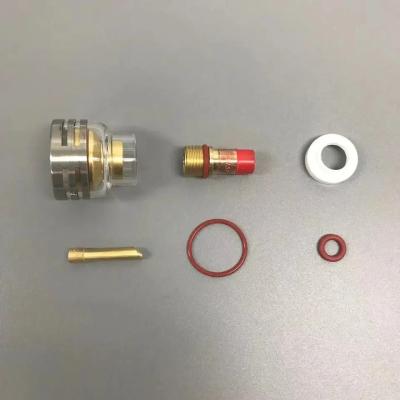 Cina Disegno leggero UPPERWELD WP17/18/26 54NQCN 16 Clear Glass Cup Nozzle Kit 2.4 per saldatura TIG in vendita