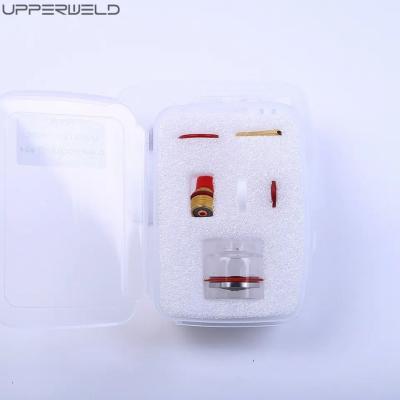 Cina WP-17/18/26 2.4 TIG Saldatura Torcia Kit Lenti a Gas 1/16' 3/32' 1/8' Clear Nozzle Pyrex Cup Kit in vendita