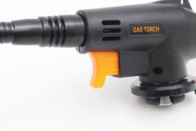 Cina Torcia di supporto a gas di colore nero, accenditore di butano, torcia a fiamma con accensione piezo in vendita