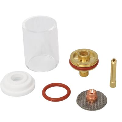 Cina WP17 18 26 Tig accessori di torcia di saldatura Kit di ugelli di vetro rettilineo per Tig in vendita