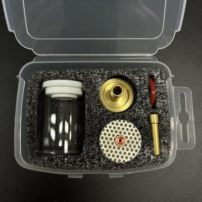 Cina Wp17/18/26 Tig Torch Glass Cups Welding Kits con ugello di vetro retto superiore da 1 kg 47 mm in vendita