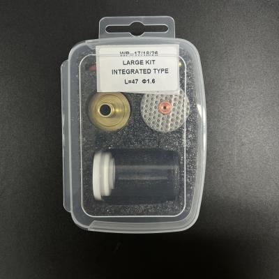 Cina Wp17/18/26 Tig Torch Glass Cups Welding Kits con ugello di vetro retto superiore da 1 kg 47 mm in vendita