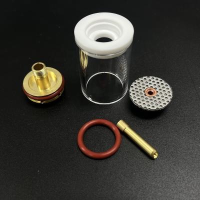 Cina Wp17/18/26 Tig Torch Glass Cups Welding Kits con ugello di vetro retto superiore da 1 kg 47 mm in vendita