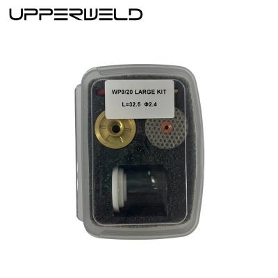 Cina WP-9/20 TIG Accessori di saldatura Kit di ugelli di quarzo Torcia Ricambi Coppe di vetro di grandi dimensioni Kit in vendita