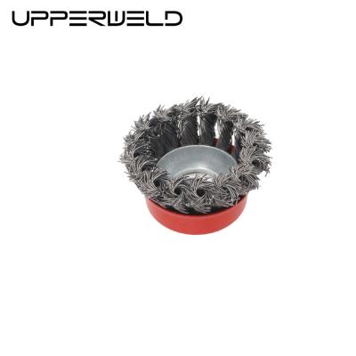 Cina Supporto personalizzato Spazzola a ruota di filo torto da 3 pollici per materiali di consumo di saldatura M14 * 75 * 2 mm in vendita