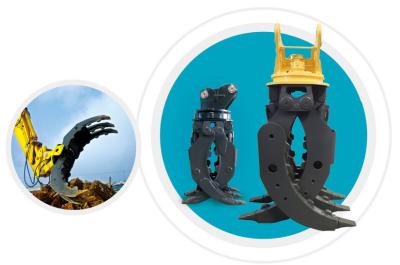 China Hydraulic rotating rock grapple for excavator use, with high efficiency for sale