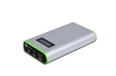 China Qualcomm QC 2.0 Portable Power Bank with 6000 mAh & 15V/5A input Aluminum case Black for sale