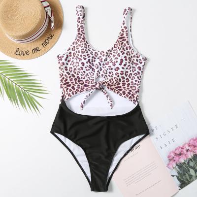 China Tiered Layer Tie a Knot Front Top With Low waist Bikini swimsuit high cut for sale