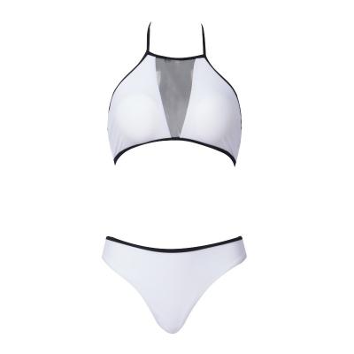 China Tiered Layer Tie a Knot Front Top With Low waist Bikini swimsuit high cut for sale