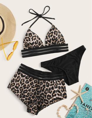 China Tiered Layer Tie a Knot Front Top With Low waist Bikini swimsuit high cut for sale