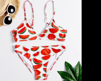 China Tiered Layer Tie a Knot Front Top With Low waist Bikini swimsuit high cut for sale