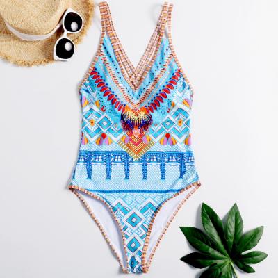 China Tiered Layer Tie a Knot Front Top With Low waist Bikini swimsuit high cut for sale