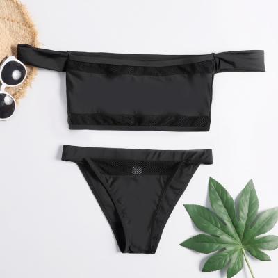 China Tiered Layer Tie a Knot Front Top With Low waist Bikini swimsuit high cut for sale