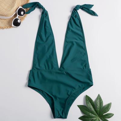 China Tiered Layer Tie a Knot Front Top With Low waist Bikini swimsuit high cut for sale