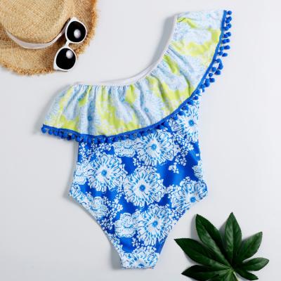China Tiered Layer Tie a Knot Front Top With Low waist Bikini swimsuit high cut for sale